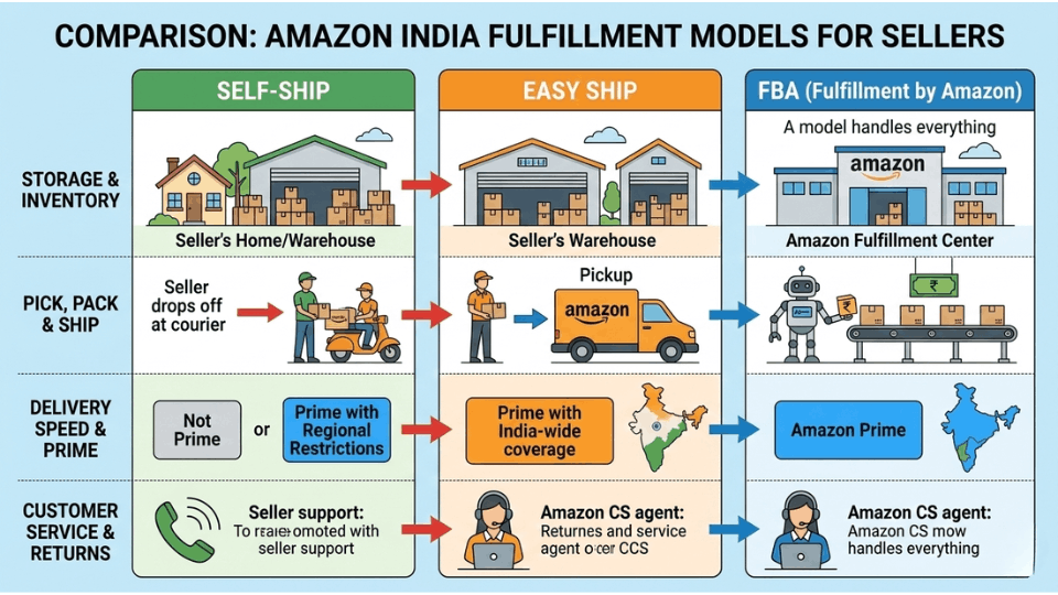 Amazon Easy Ship vs FBA vs Self-Ship: Choosing the Right Mix as You ...